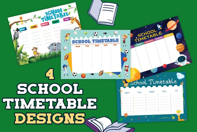 School Timetable Designs - Etsy