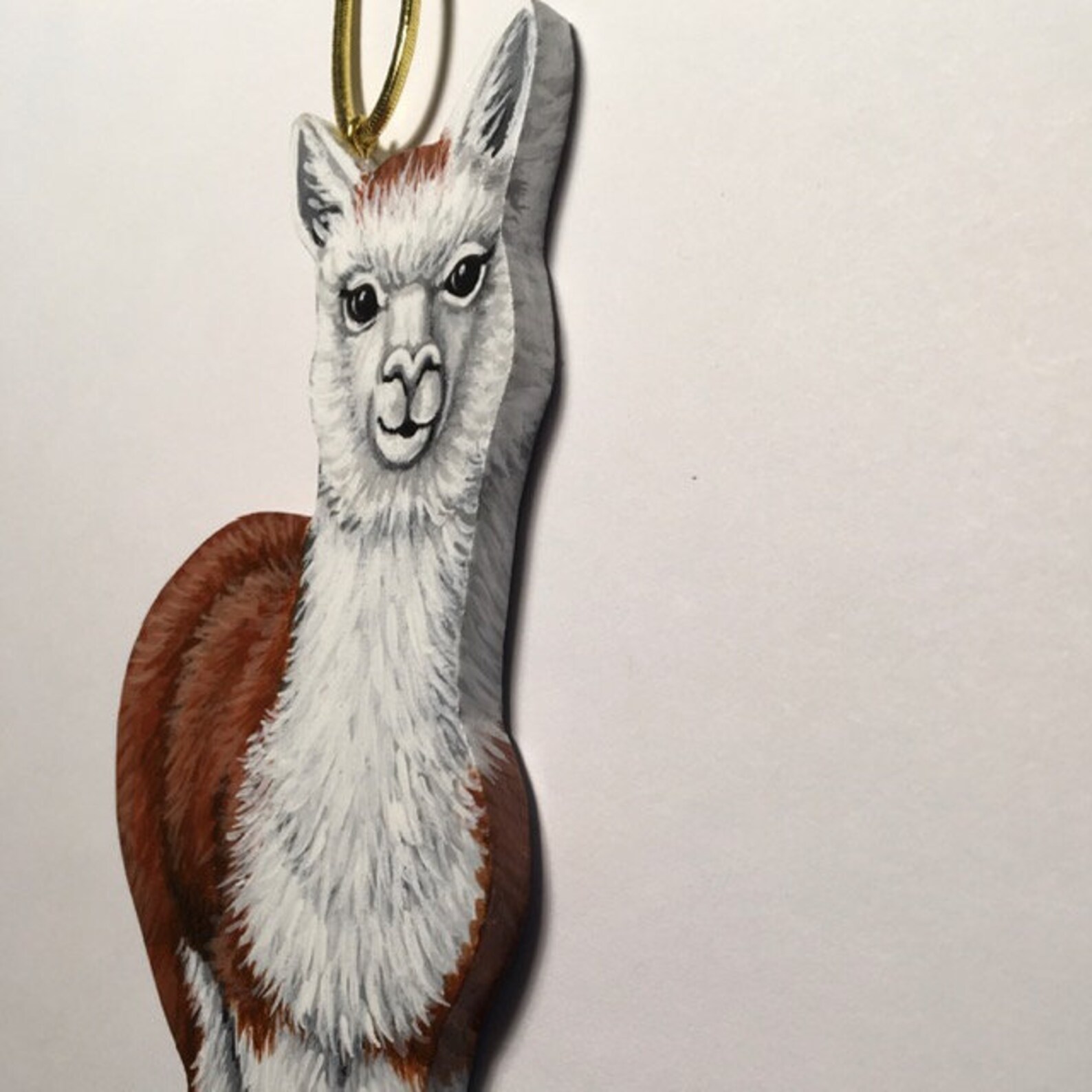 Llama Ornament-Llama Christmas Decoration-Handmade Brown and | Etsy