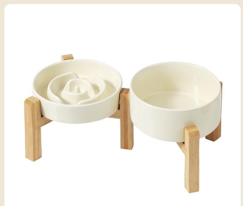 Ceramic Pet Slow-feeder Bowl — Anti-choking, Anti-gulp Design for Dogs ...