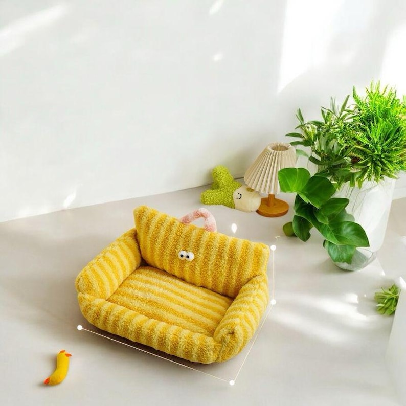 Waterproof Plush Pet Bed: Washable Dog & Cat Cushion (55x45cm) - Etsy