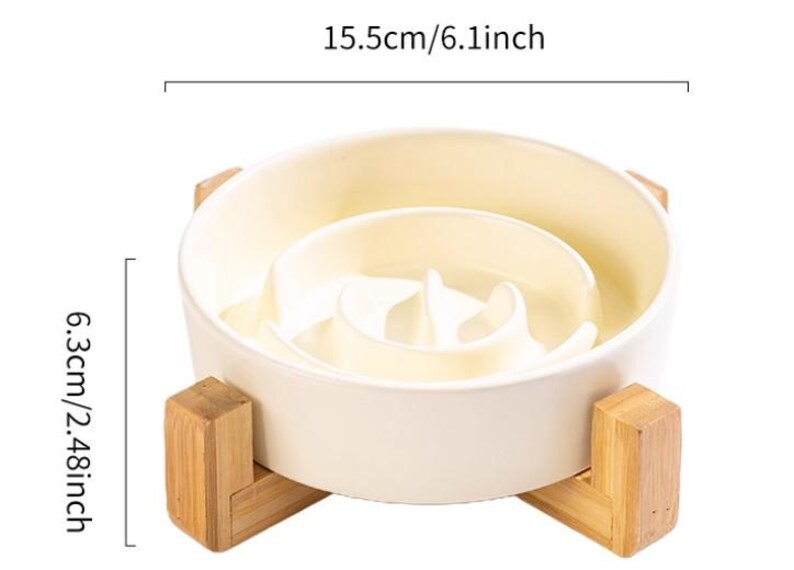 Ceramic Pet Slow-feeder Bowl — Anti-choking, Anti-gulp Design for Dogs ...