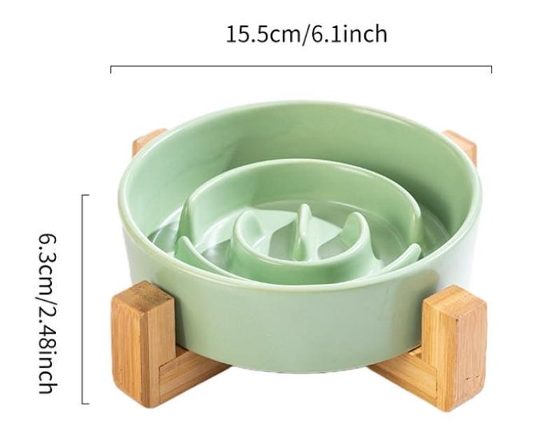 Ceramic Pet Slow-feeder Bowl — Anti-choking, Anti-gulp Design for Dogs ...