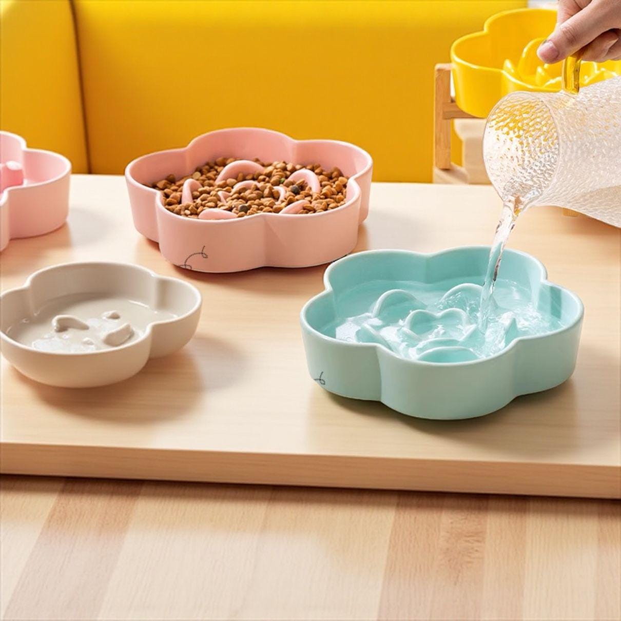 Ceramic Slow Feeder Dog Bowl: Anti-choking Pet Food Dish - Etsy