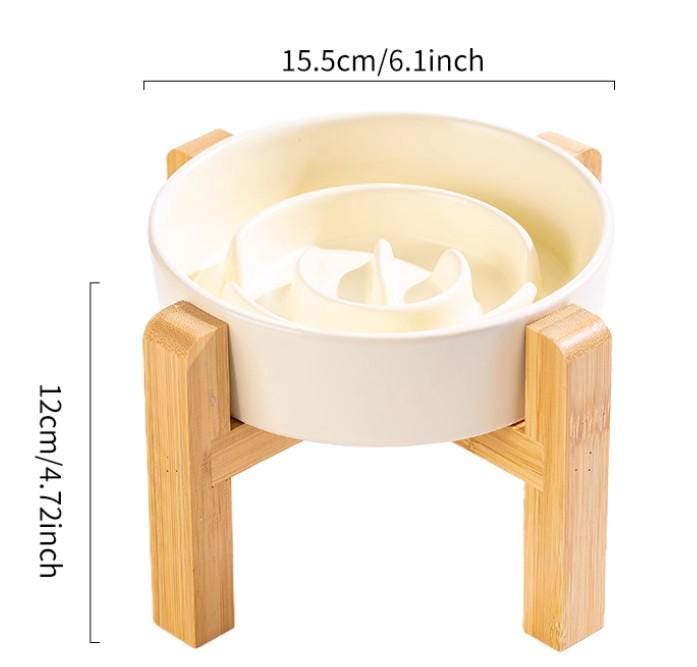 Ceramic Pet Slow-feeder Bowl — Anti-choking, Anti-gulp Design for Dogs ...