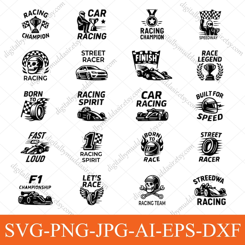 Racing Car Svg Bundle, Racing Champion Svg, Race Flag Svg Png, Racing ...