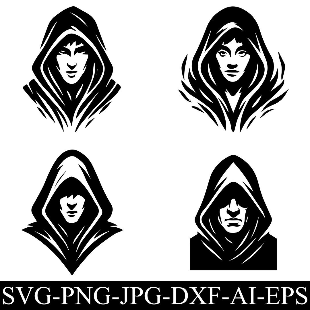 Hidden Face SVG Bundle, Hidden Soul Svg, Dark Hood Silhouette Svg ...