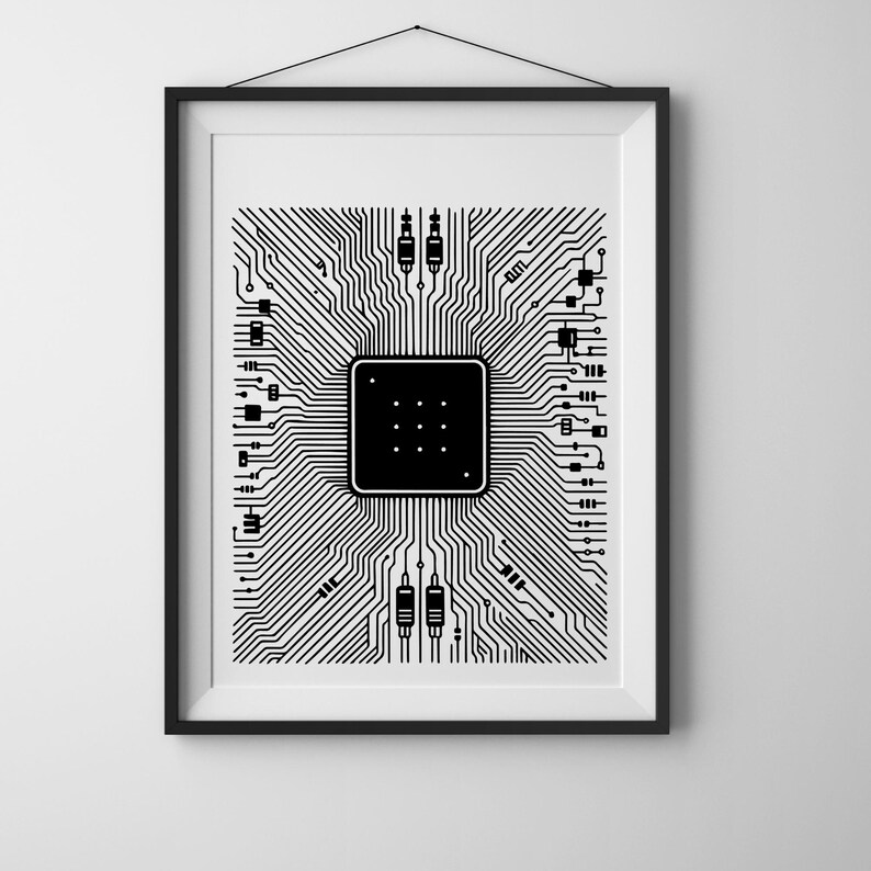 Computer Processor SVG Bundle, Abstract PCB Patterns, Complex Circuit ...