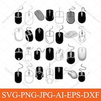 Colored Little Mouse Cartoon Bundle SVG for Cut File | Animals Cut File ...