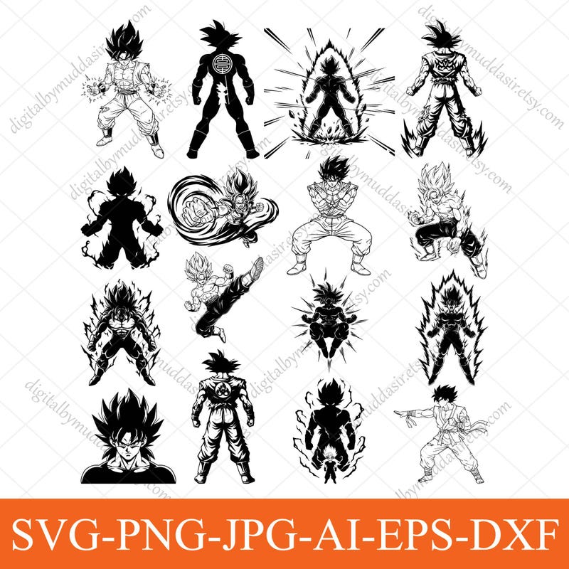 Calcomanía goku - Etsy México