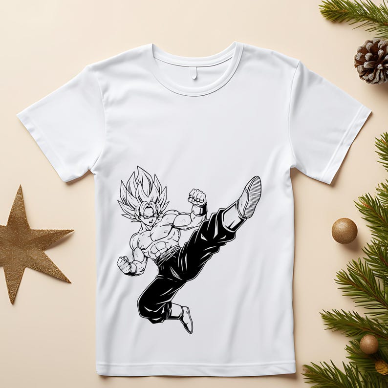 Dragon Ball Z Svg Bundle, DBZ Svg, Goku Anime Silhouette, Goku Super ...