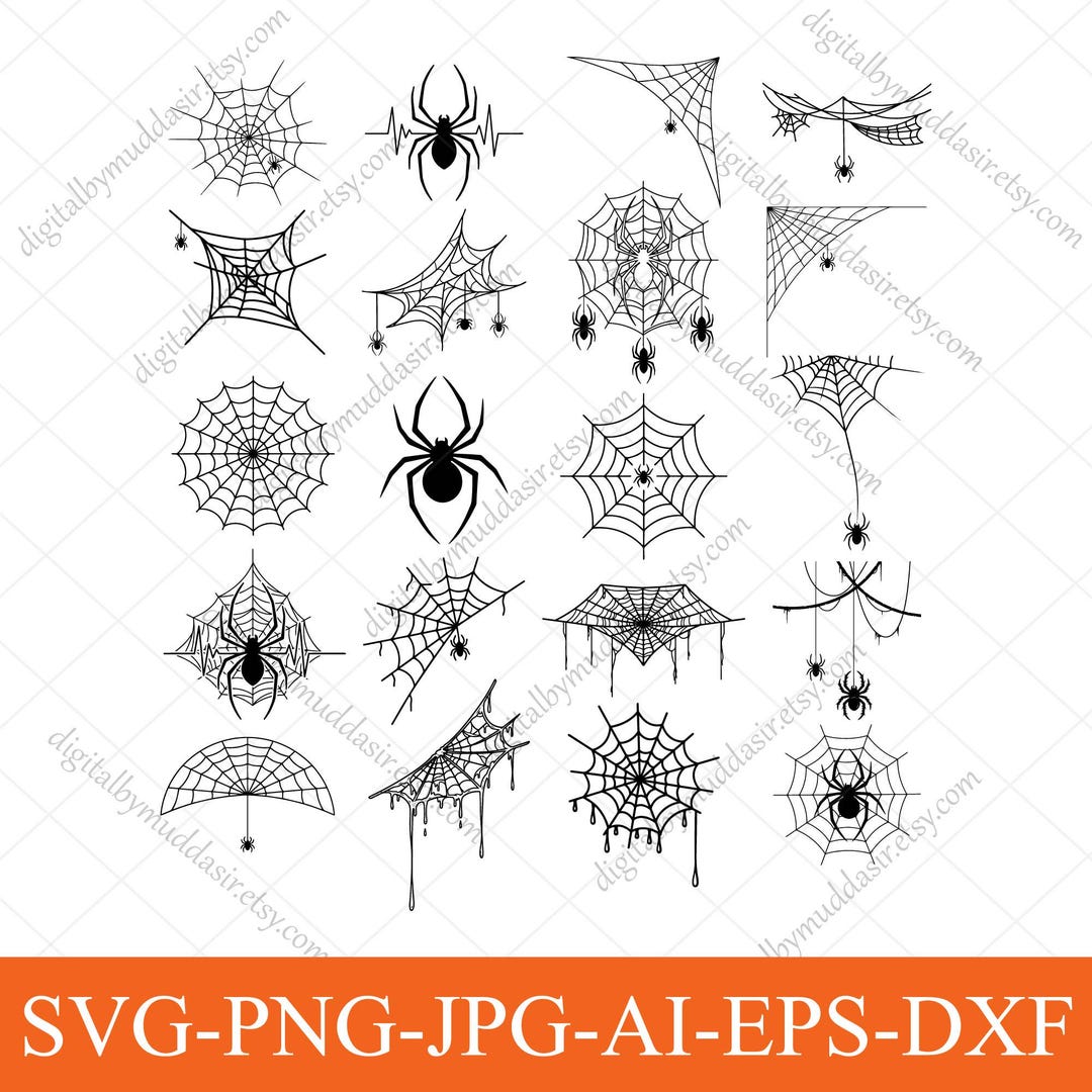 Spider Web SVG Bundle, Spider Svg, Spider Tshirt Design File for Cricut ...