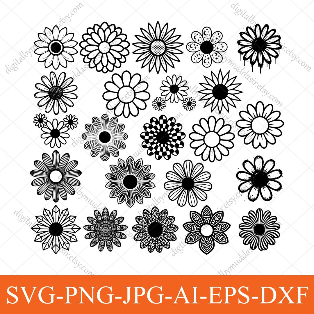 Daisy SVG Bundle, Daisy Flowers Svg, Daisy Png, Flowers Svg Png, Daisy ...