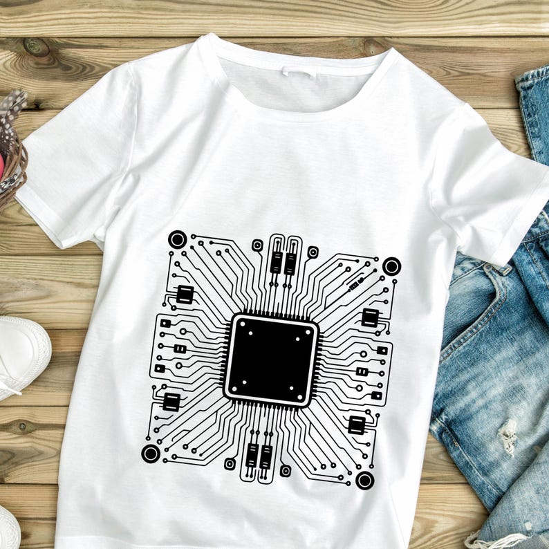 Computer Processor SVG Bundle, Abstract PCB Patterns, Complex Circuit ...