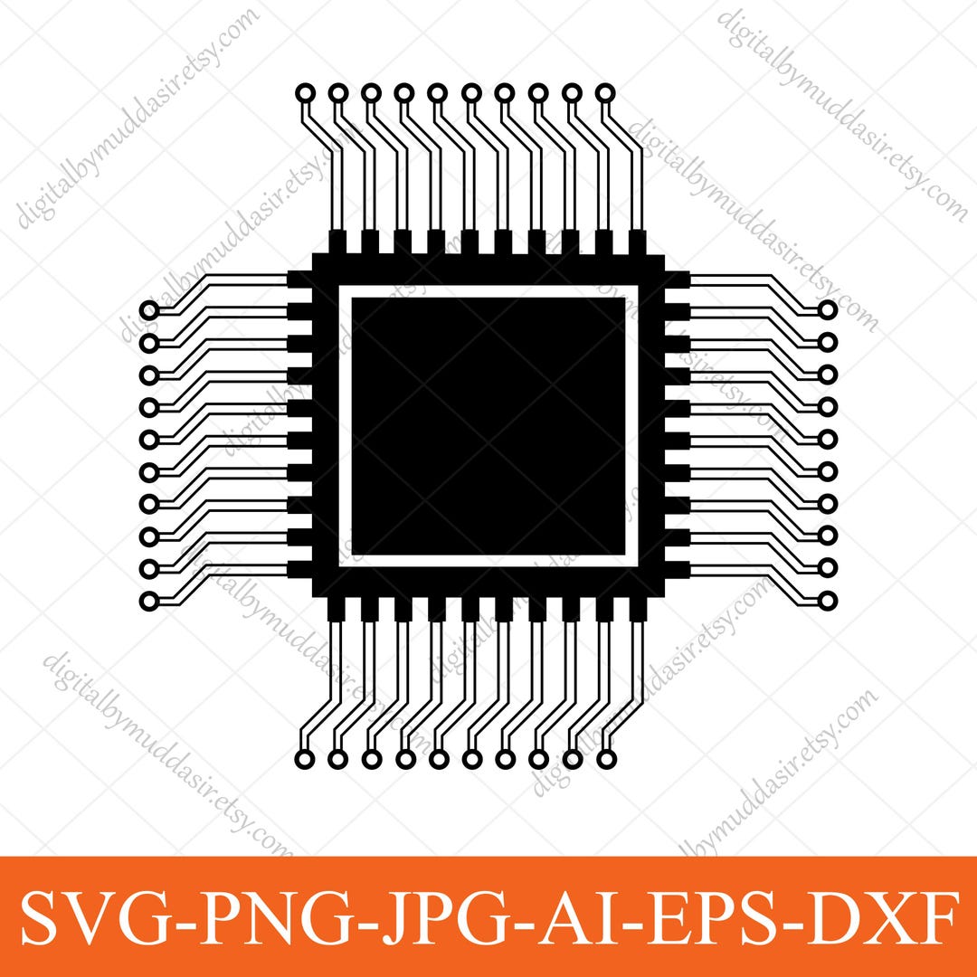 Circuit Board Svg, Computer Processor Svg, Tech Svg, Engineering Svg ...