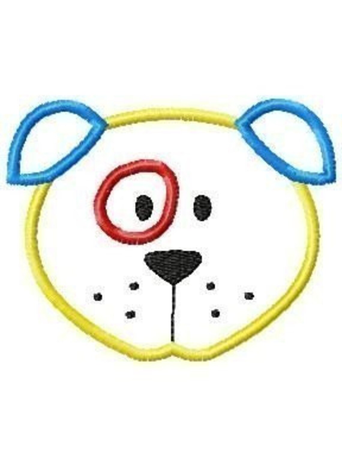 Puppy Face Machine Embroidery Design Applique 4x4 and 5x7 - Etsy