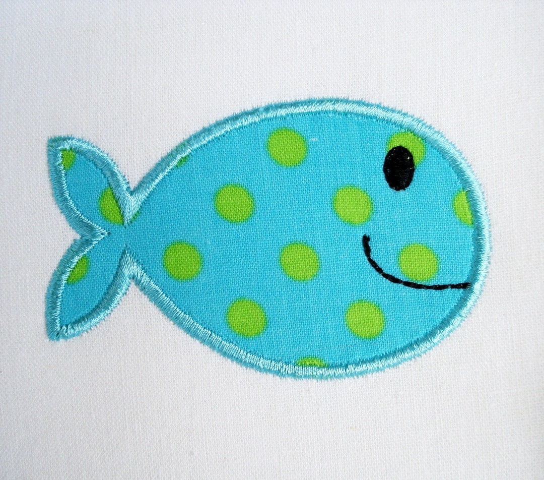 Fish Machine Embroidery In-the-hoop and Applique Design - Two Sizes 4x4 ...