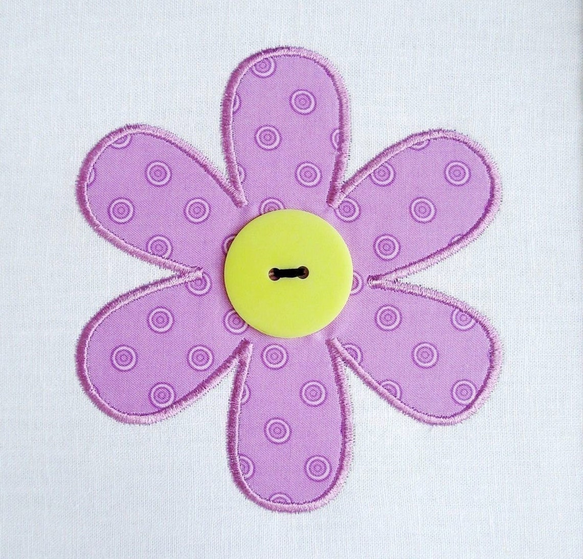 Embroidery Design for Machine Embroidery - Applique Flower With Six ...