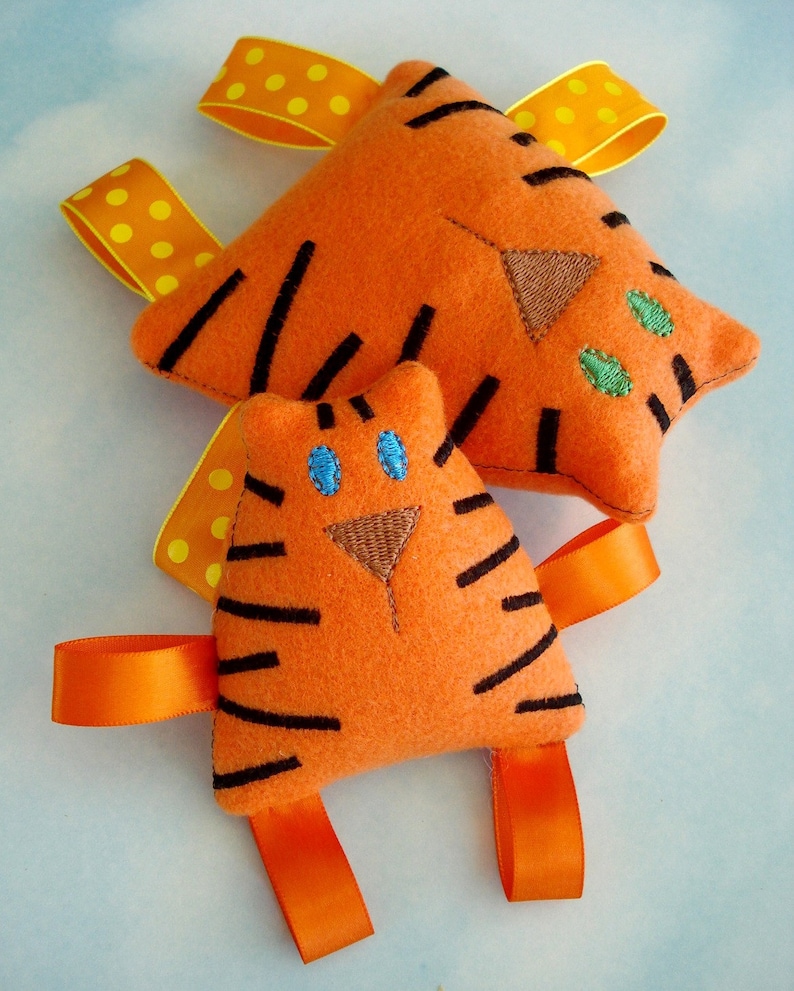 Tiger Tabby Cat Softie Toy ITh Embroidery Design for Machine | Etsy