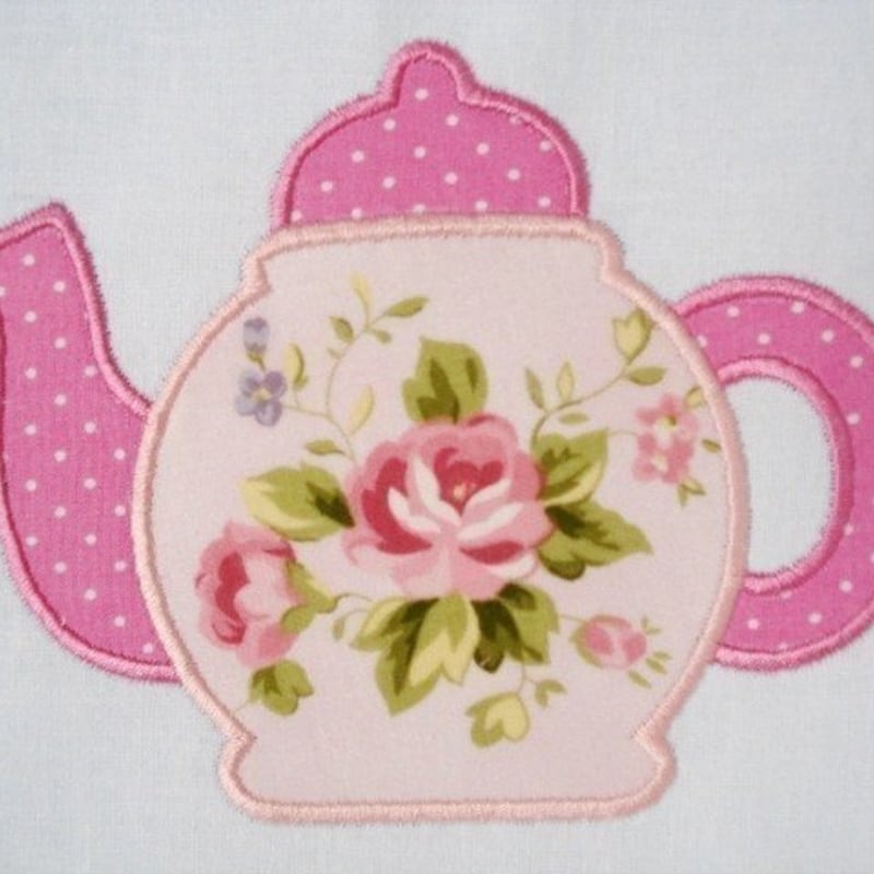 Teapot Applique Design - Etsy