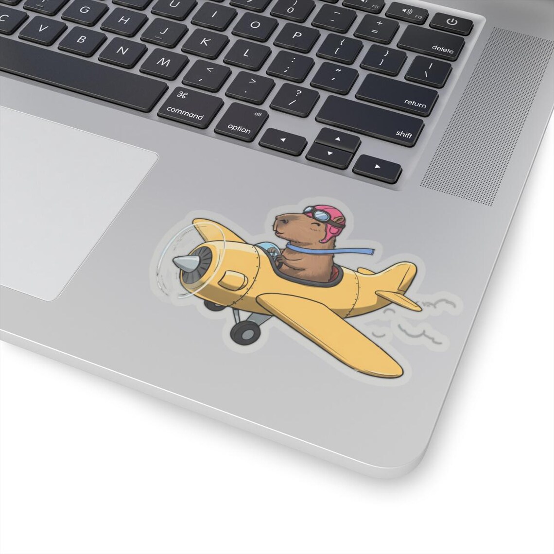 Capybara Sticker Cute Capybara Flying, Plane Animal Decal Wall Sticker ...