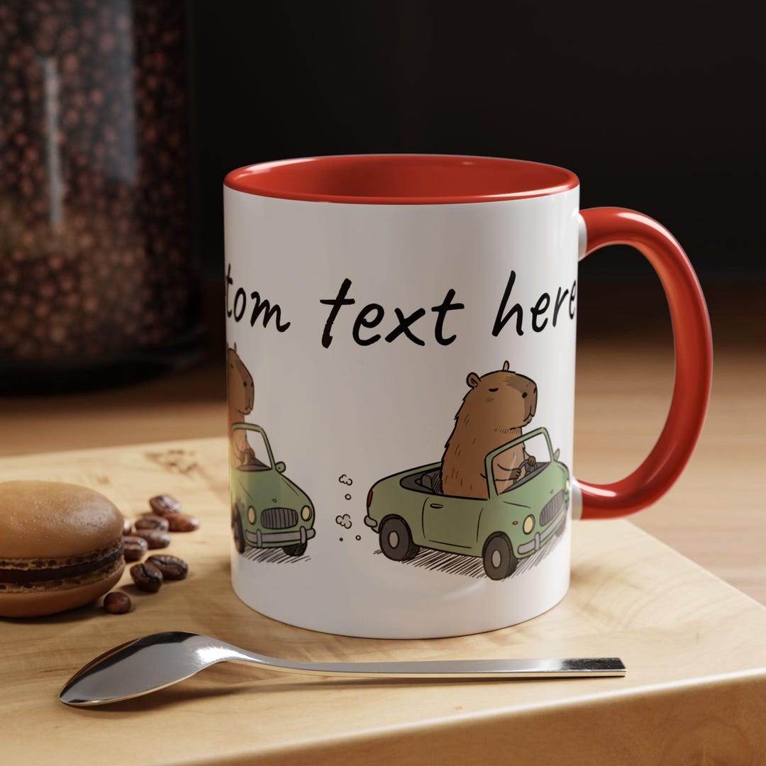 Capybara Mug, Capybara Customizable Text, Chilled Animal Lover Gift ...