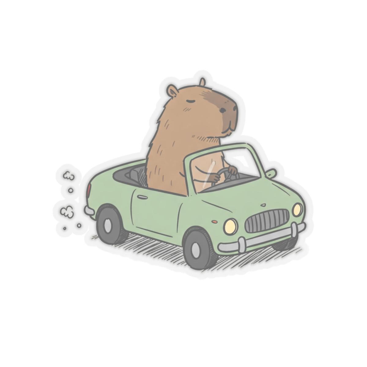 Capybara Sticker, Cute Capybara, Cute Animal Decal for Hydroflask ...