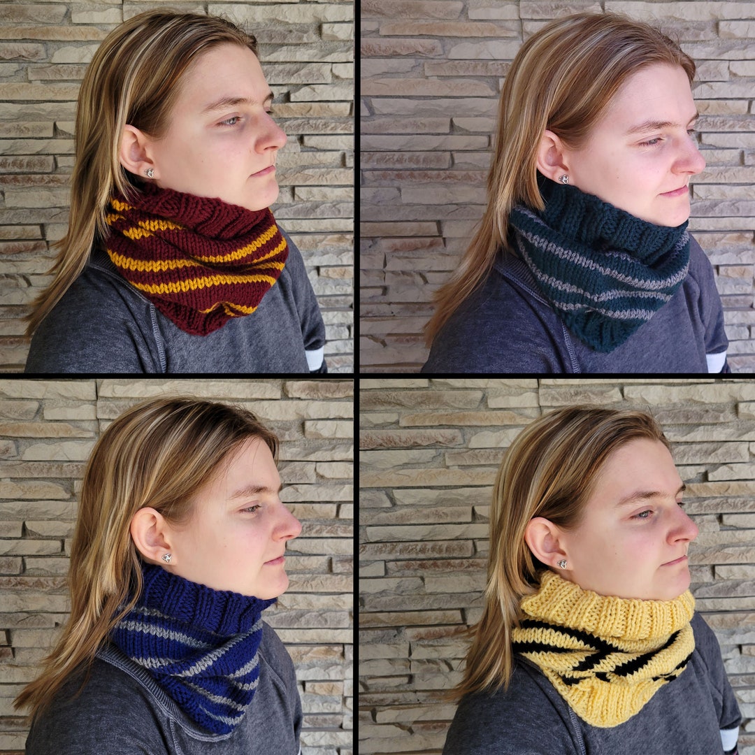 Wizard House School Colors Scarf Hand Knit Wizard Scarf Face Warmer Gift Idea - Etsy