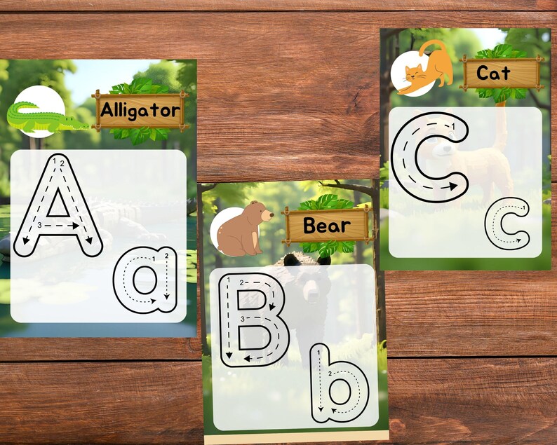 ABC Tracing Worksheets for Kids - Animal Alphabet Tracing Book | Upper ...