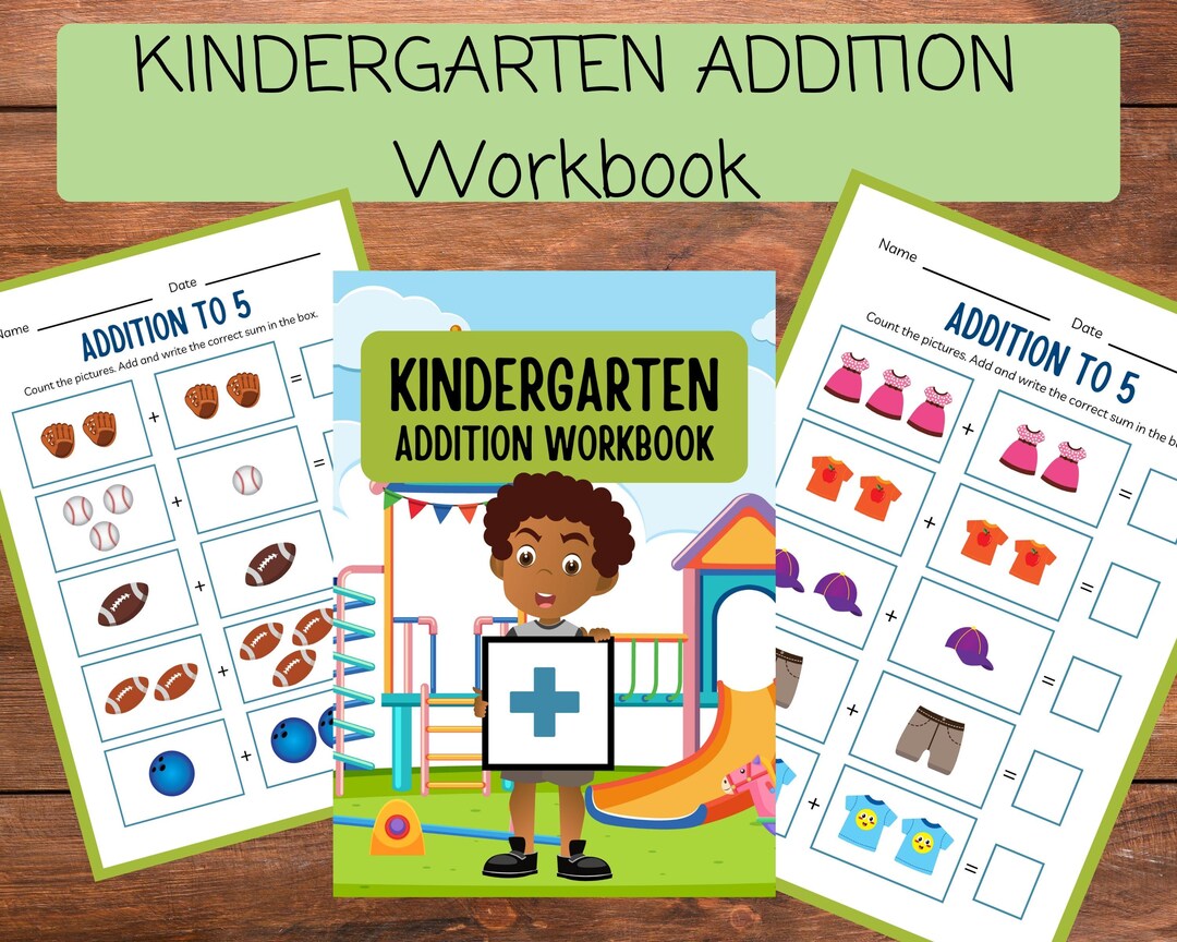 Kindergarten Addition Workbook: Math Practice Printable (PDF Download ...