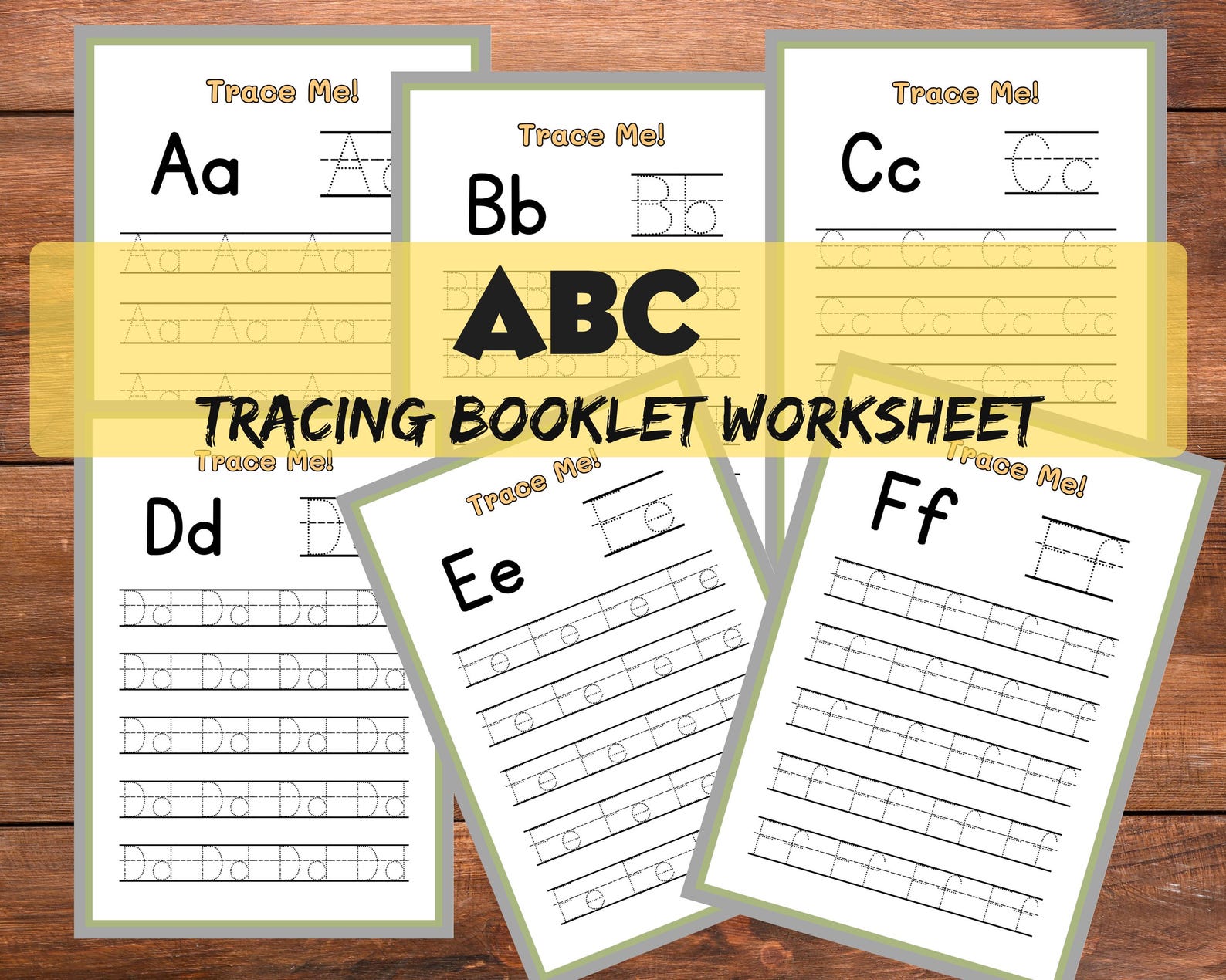 ABC Tracing Worksheets A–Z | Alphabet Letter Tracing Printable | Preschool & Kindergarten ...