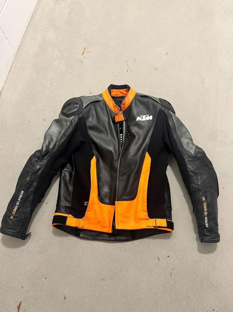 New KTM Riding Gear Biker Rider Motorcycle Genuine Cowhide Leather ...