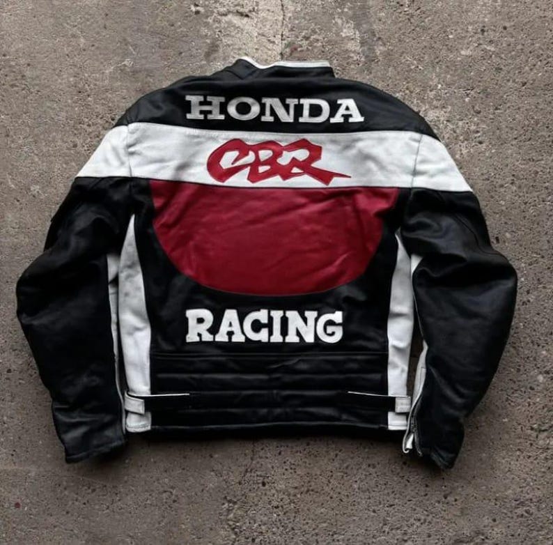 Men's New Honda CBR Riding Gear Motorcycle Jacket Biker Rider Genuine ...
