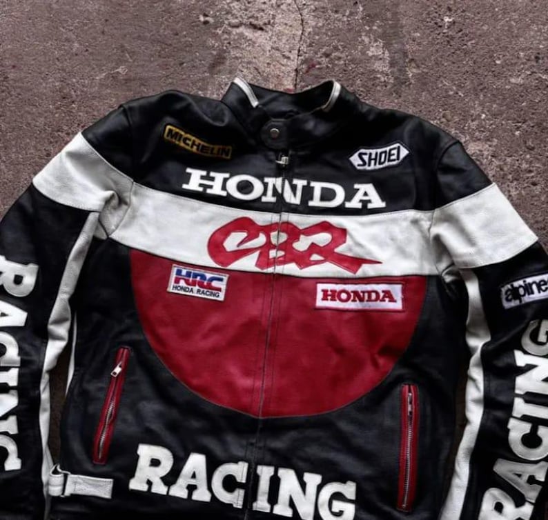 Men's New Honda CBR Riding Gear Motorcycle Jacket Biker Rider Genuine ...