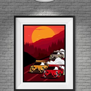 Vehicle-themed Digital Art Set – 17 Unique Car Illustrations | Instant ...