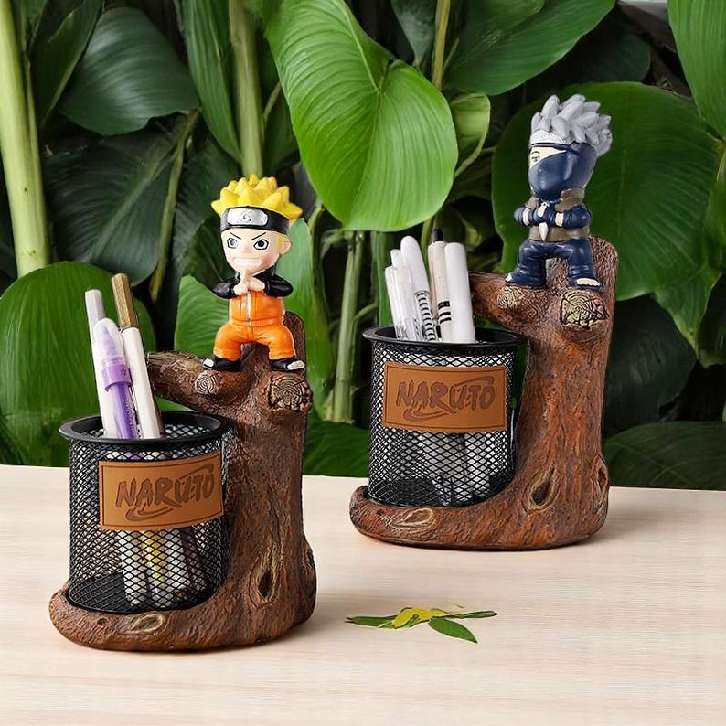 Naruto, Anime Pen Holder, Desk Organizer, Home Decor, Office Desk ...