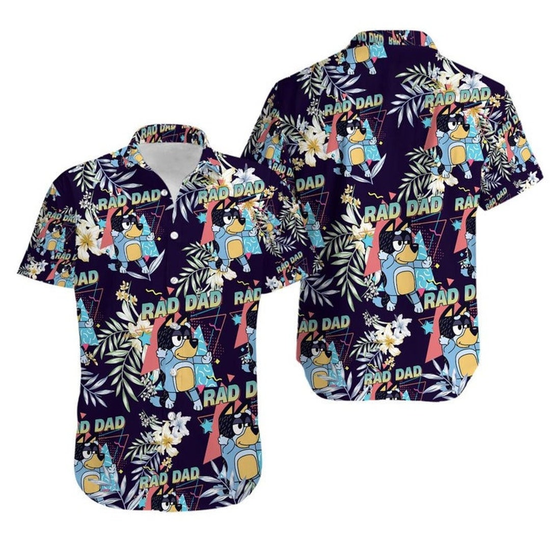 Bluey Summer Family Hawaiian Shirt, Bluey and Bingo Beach Hawaiian ...
