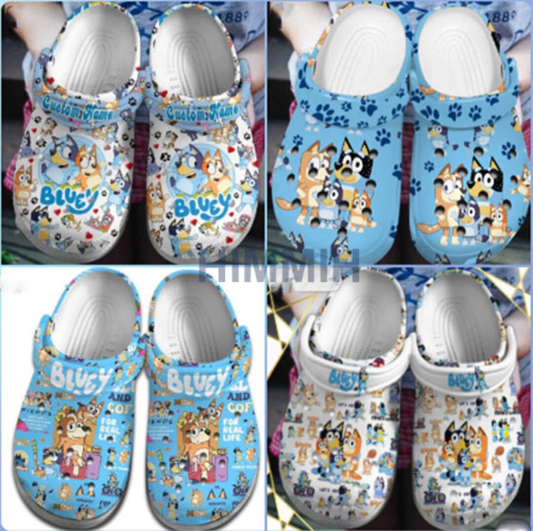 Personalized Bluey Family Birthday Clog Shoes, Clogs Shoes for Men ...