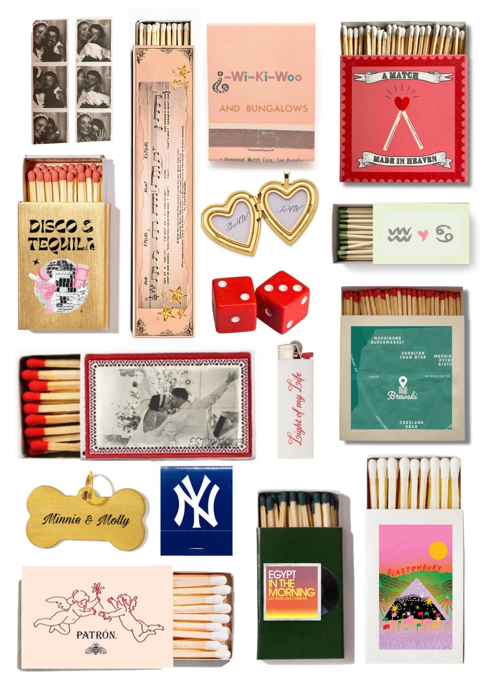 Personalised Custom DIY Matchbox Trend Print Perfect for Anniversary ...