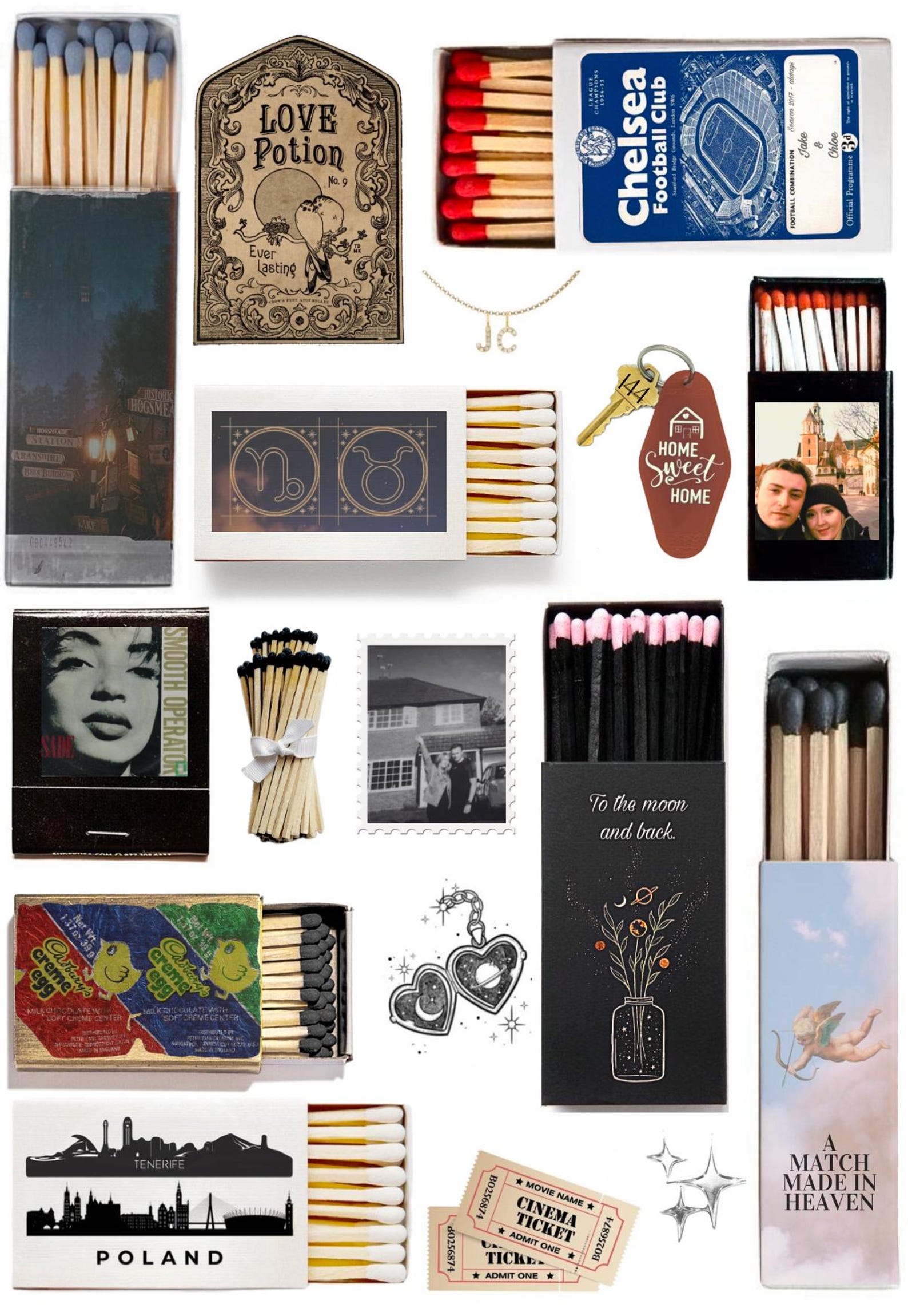 Personalised Custom DIY Matchbox Trend Print Perfect for Anniversary ...
