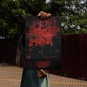 Stranger Things Hawkins Map Printable Poster, Digital Download With 20 ...