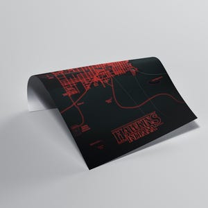 Stranger Things Hawkins Map Printable Poster, Digital Download With 20 ...
