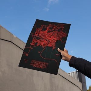 Stranger Things Hawkins Map Printable Poster, Digital Download With 20 ...
