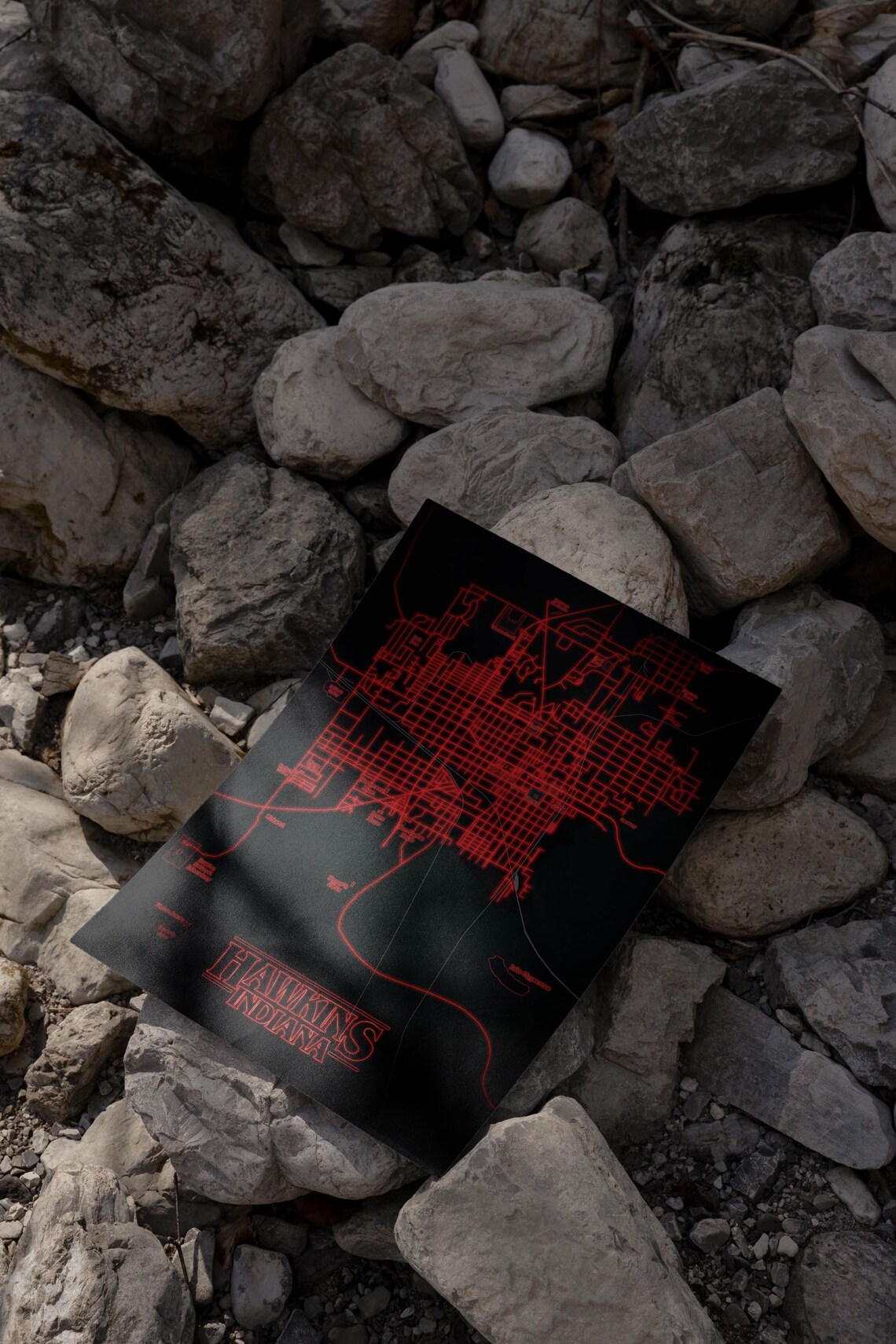 Stranger Things Hawkins Map Printable Poster, Digital Download With 20 ...