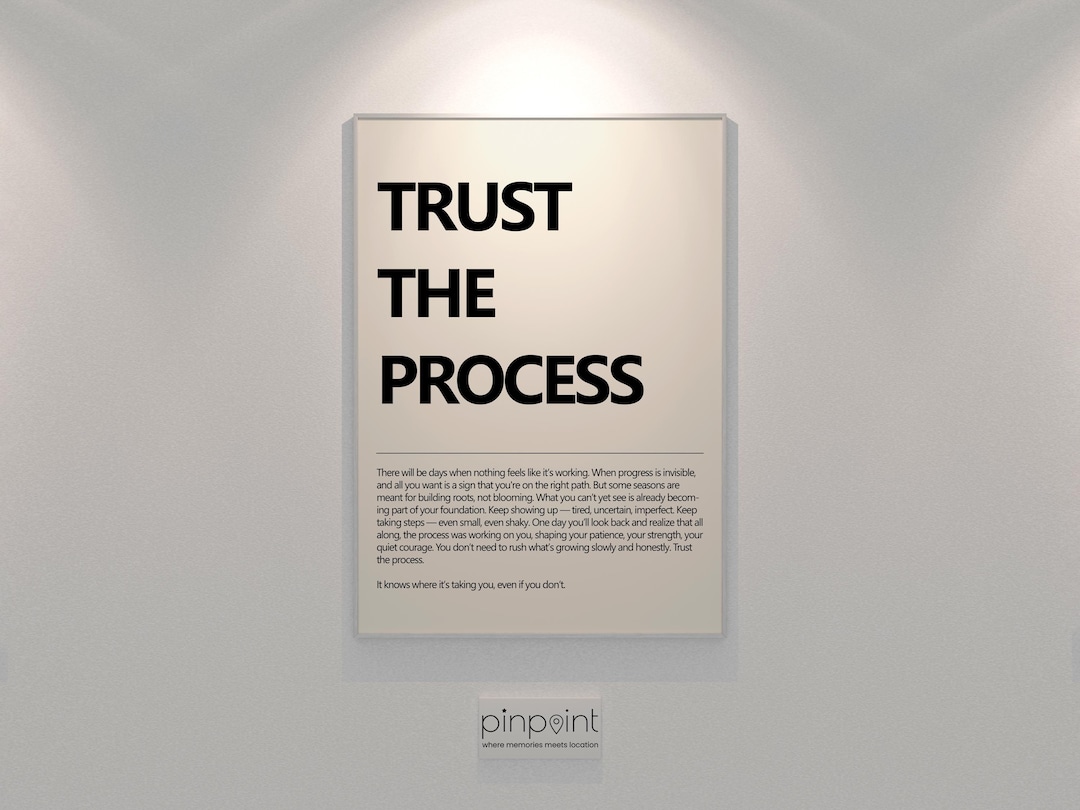 Trust the Process Motivational Print: Minimalist Home Office Decor ...