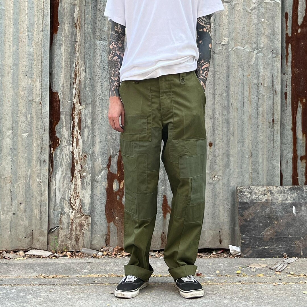 Remake Military Patchwork Pant - Etsy