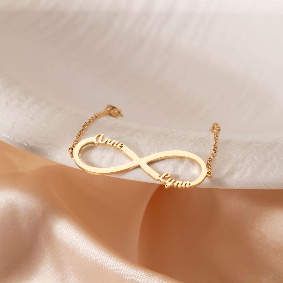 Custom Infinity Name Bracelet, Multiple Name Bracelet, Friendship ...