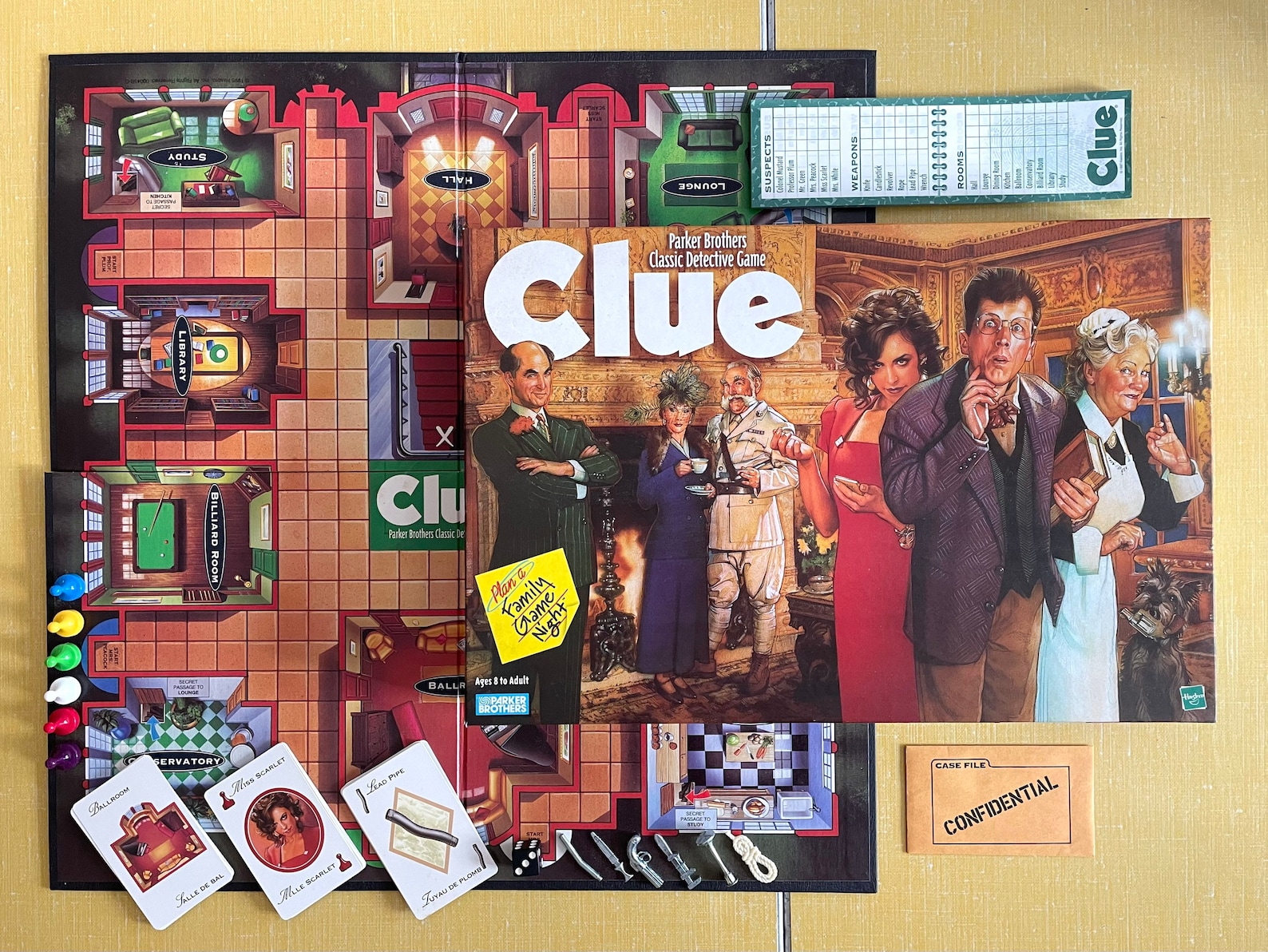 Vintage 1998 Clue Board Game by Parker Brothers Hasbro | Etsy