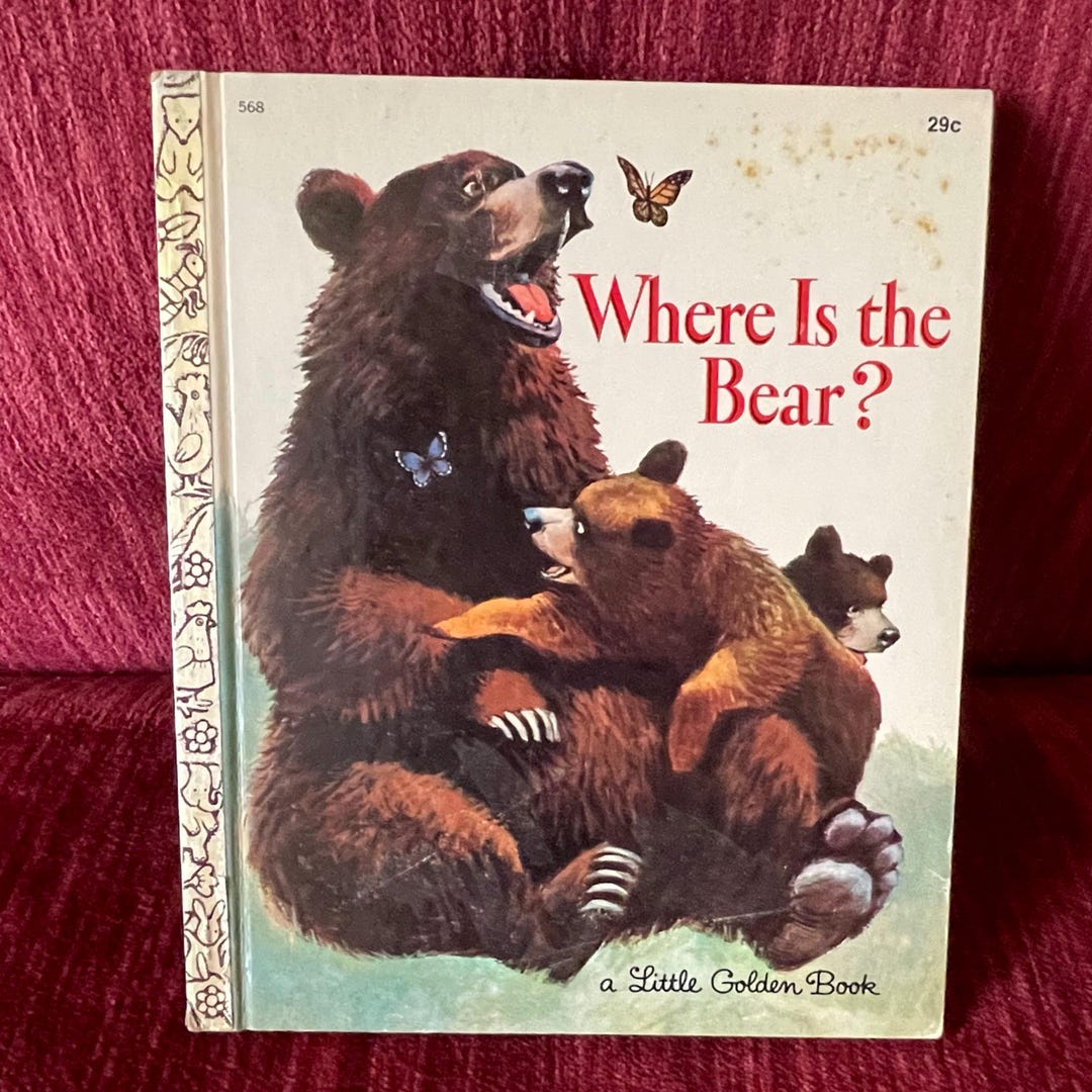 Vintage 1967 “where is the Bear” Little Golden Book - Kids Animal Story ...