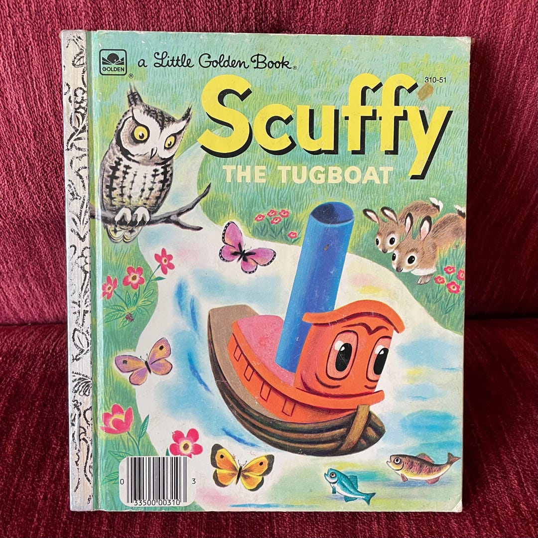 Vintage 1974 “scuffy the Tugboat” Little Golden Book - Toy Boat Book ...