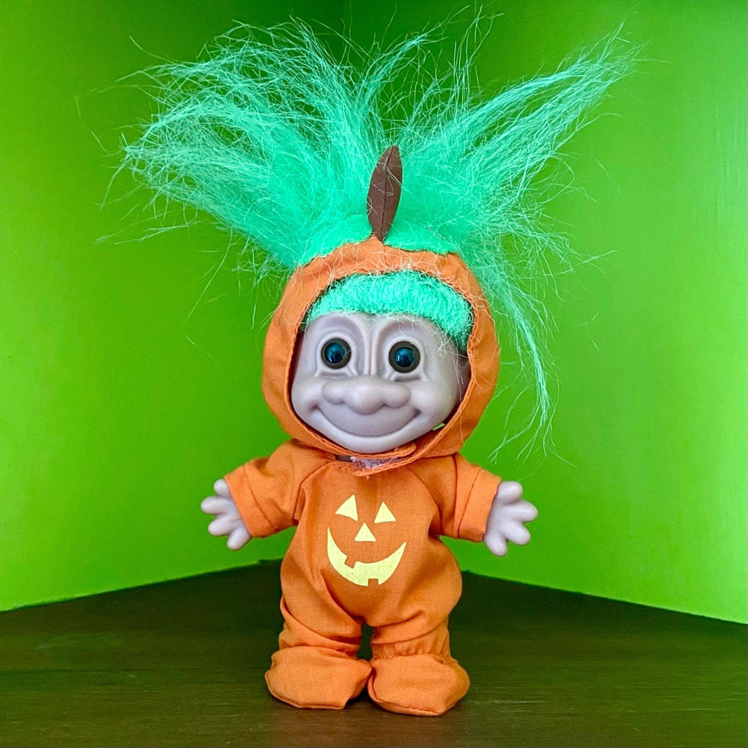 Vintage Russ My Lucky Troll Halloween Jack O’ Lantern Pumpkin - Retro ...